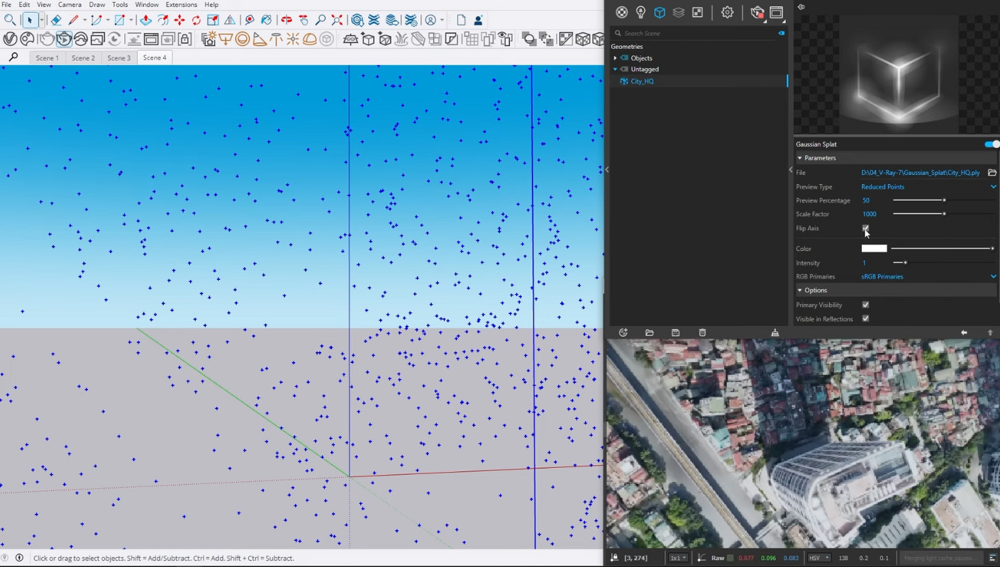 How to use Gaussian Splats in V-Ray for SketchUp