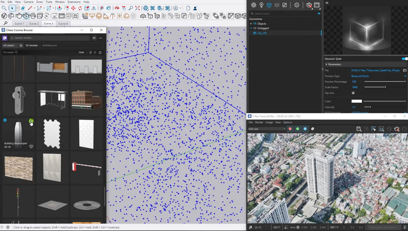 How to use Gaussian Splats in V-Ray for SketchUp