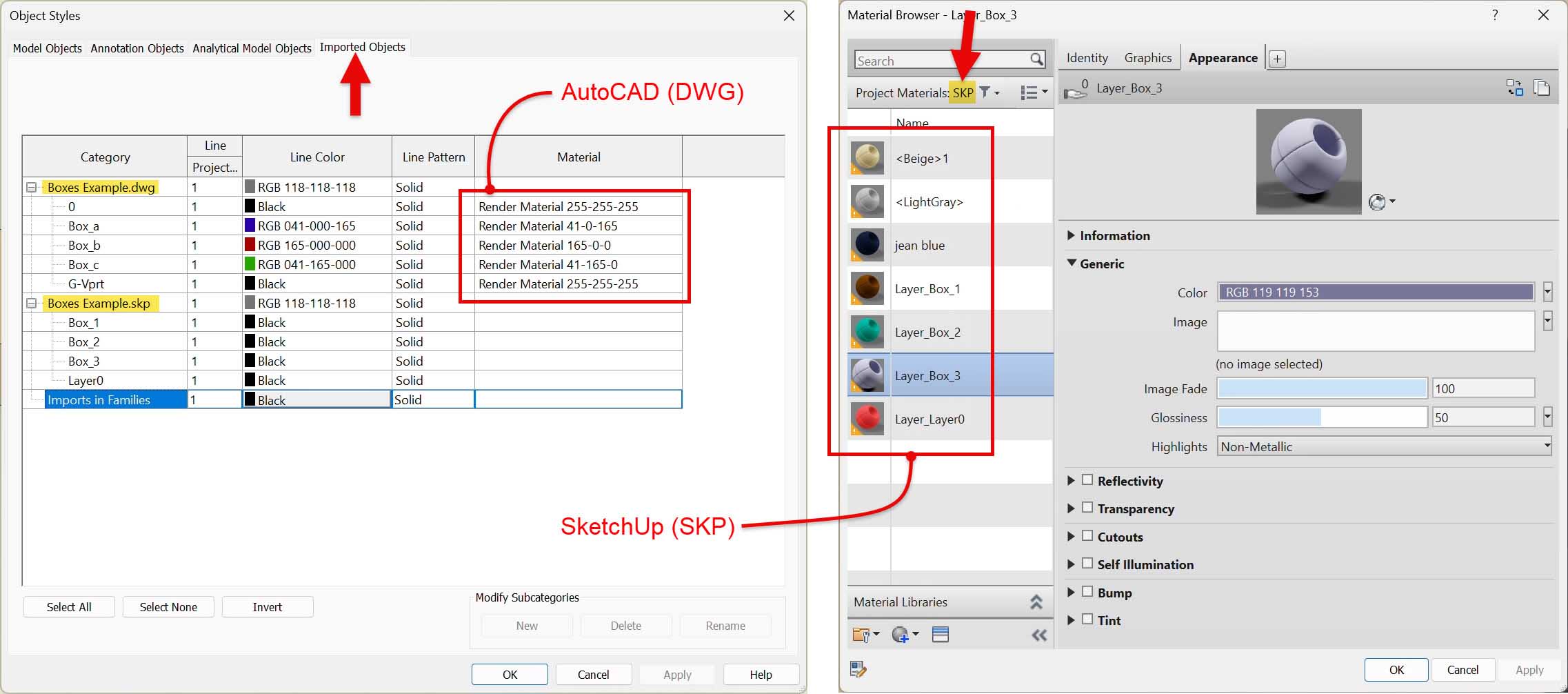 How to Assign Revit Materials to CAD Links
